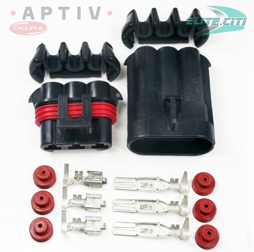 Delphi 3-Pin Metri-Pack 630 Series 3-Conductor Connector w/18-20 AWG ...