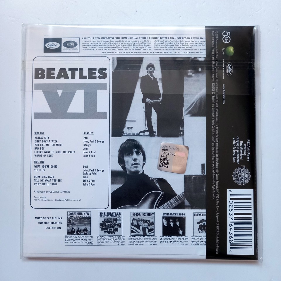 THE BEATLES – BEATLES VI (2014) CD SEALED REMASTERED REISSUE MADE IN ...