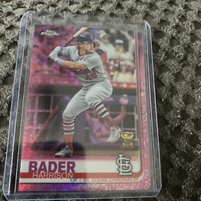 2019 Topps Chrome #13 Harrison Bader Rookie Gold Cup Cardinals Pink ...