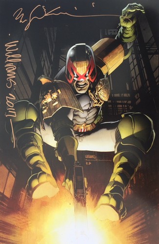 DAVID WILLIAMS rare JUDGE DREDD art print BILL SIENKIEWICZ 12 x 18 ...