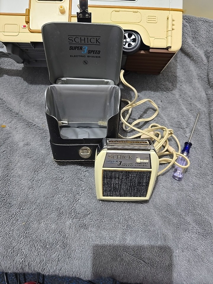 Schick Super 3 Speed Electric Shaver Vintage W/cord And Case (A120) | eBay