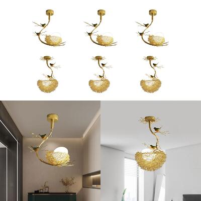 Bird Nest Chandelier Light Ceiling Light Fixture Decor Lighting LED ...