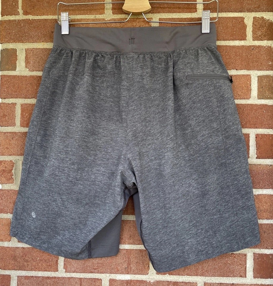 Lululemon T.H.E. 9” Shorts Men L Liner Luxtreme Allover Heather Gray ...
