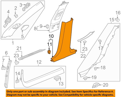 GM OEM 14-16 CTS Pillars, Rocker Floor Interior Trim-Lwr Ctr Plr Trim ...
