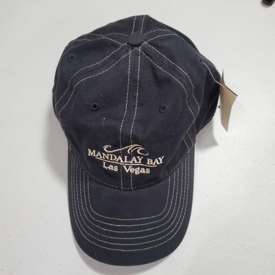 Mandalay Bay Men Hat OS Blue Strapback Las Vegas Unstructured Embroider ...