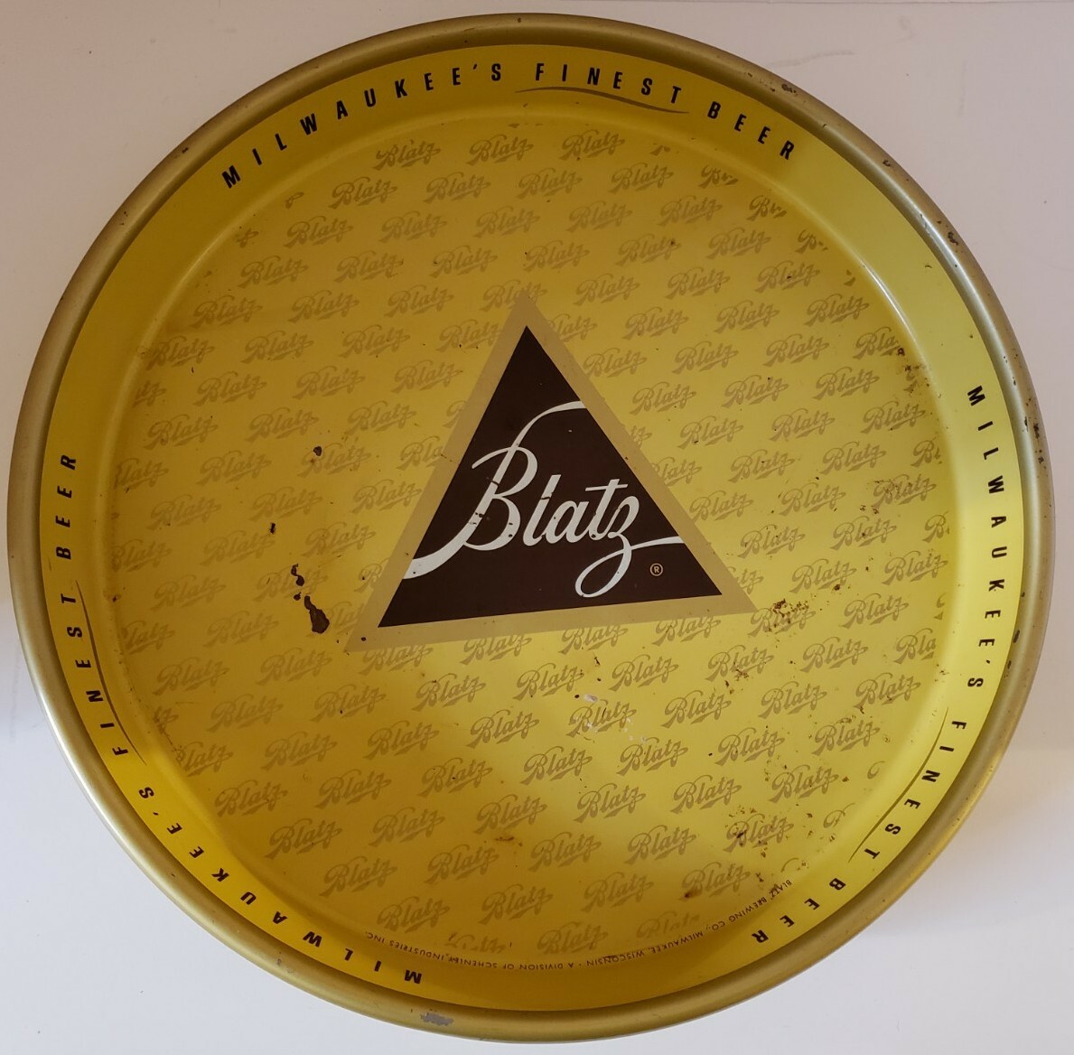 Vintage BLATZ BEER Bar Advertising Metal Serving Tray "Milwaukee's ...