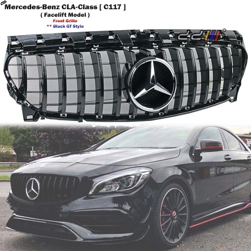 Front Black GT Grille For Mercedes Benz C117 CLA-Class CLA180 CLA200 ...