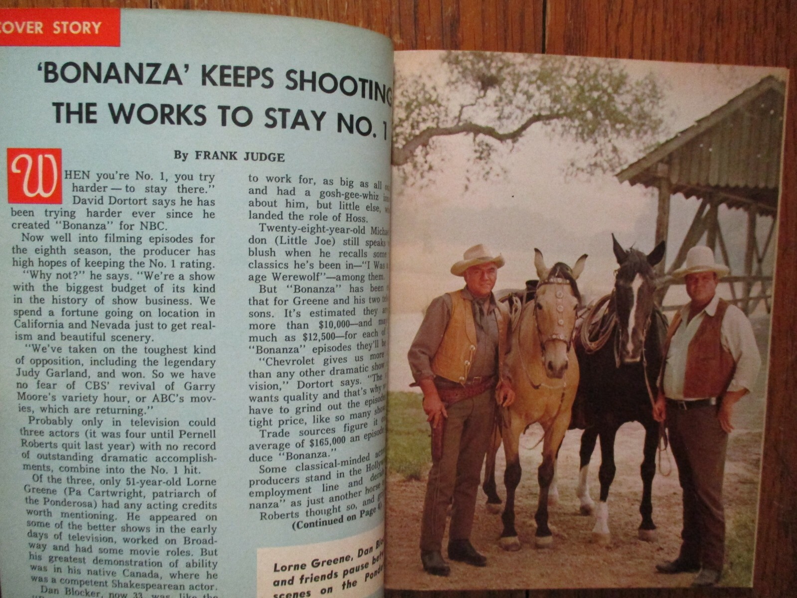 Aug. 7-1966 Detroit News TV Magazine(DAN BLOCKER/BONANZA/GAYE HUSTON ...