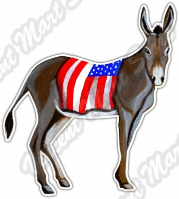 Democrat Donkey Government Politics Car Bumper Window Vinyl Sticker ...