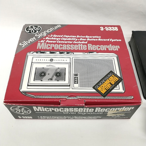 BOX+Case+AC Adapter ONLY for GE MicroCassette Recorder GE 3-5338a | eBay