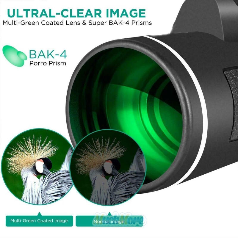 Waterproof Powerful Monocular 40x60 Day Night Vision Zoom Scope Pocket ...