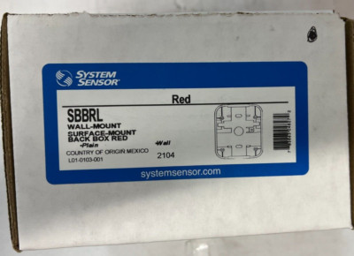 SBBRL SYSTEM SENSOR WALL MOUNT SURFACE MOUNT BACK BOX RED | eBay