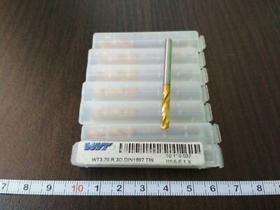 (7) WNT WT3,70.R.3D.DIN1897 TIN HSS-E 7 pcs of original drills FREE ...