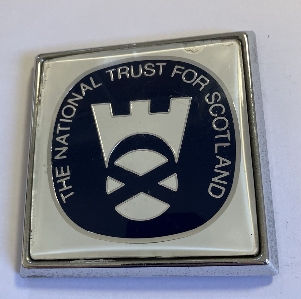 THE NATIONAL TRUST FOR SCOTLAND Classic Car Badge - Square Type | eBay UK
