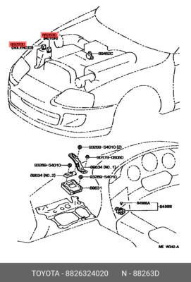 Genuine OE relay, skid control, 8826324020 for TOYOTA 88263-24020 | eBay