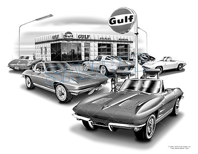 CORVETTE 1963 - 1964 CAR ART AUTO PRINT #1002 | eBay