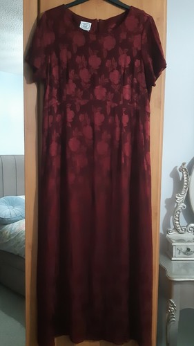 Laura Ashley Vintage Red Floral Dress Size 18 | eBay