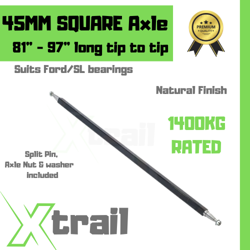 Trailer Solid Axle 45mm Square Natural Axle Ford SL 1400KG Hub Disc ...