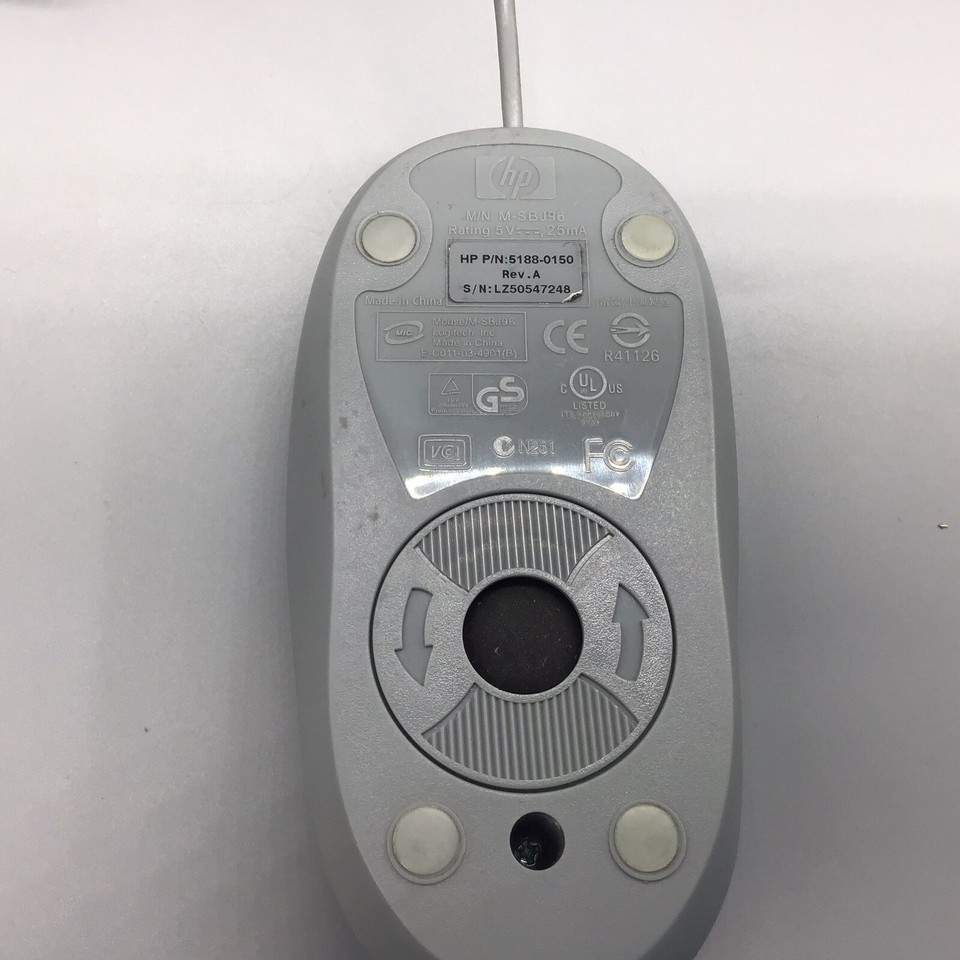 HP Corded Mouse 6 Pin PS2 Plug | eBay