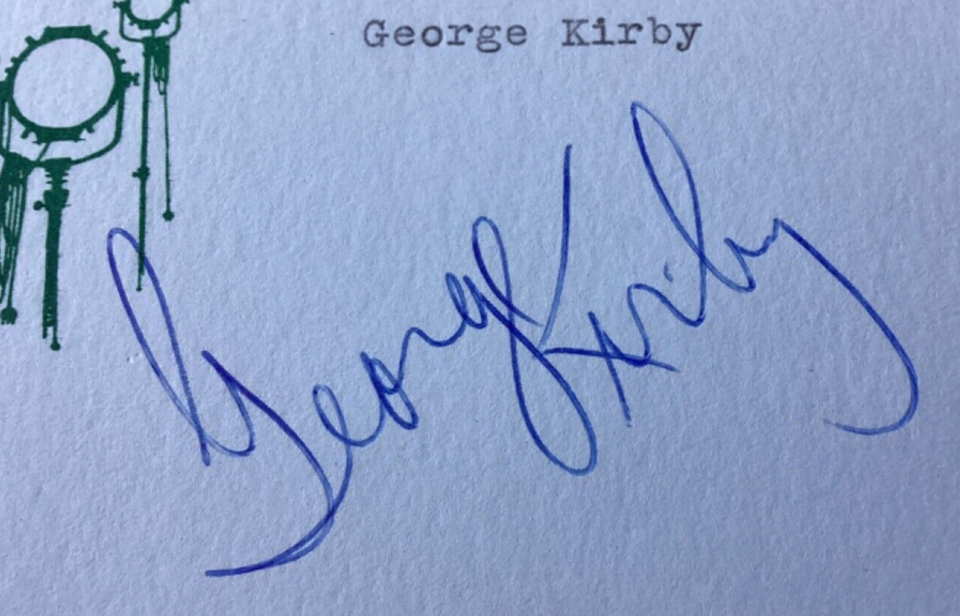 Comedian Actor GEORGE KIRBY Personally Autographed Signed MOVIE Card ...