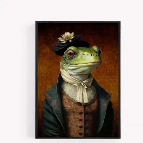 Royal frog toad Vintage style Print Picture Poster victorian Unframed ...