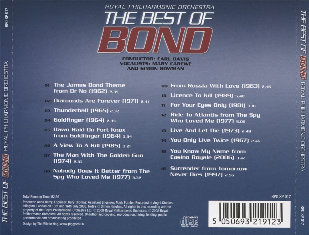 Best of Bond by Norman, M. / Royal Philharmonic Orchestra (CD, 2016 ...
