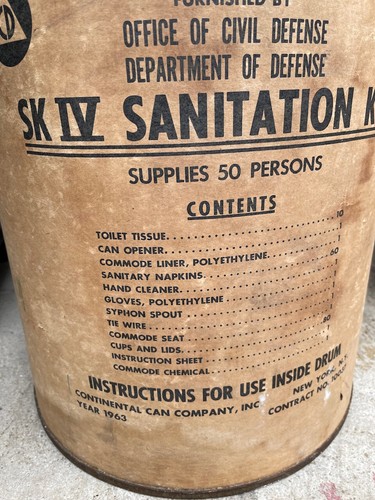 VINTAGE 1963 Civil Defense SK IV Sanitation Kits in original cardstock ...