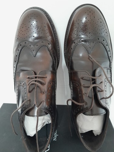 italian made Borboniqua Mens Leather Top Quality Brogues Brown Size 9 ...