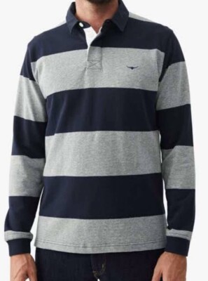 BNWT MENS 'RM WILLIAMS' NAVY AND GREY JERSEY RUGBY JUMPER SZ 5XB | eBay ...