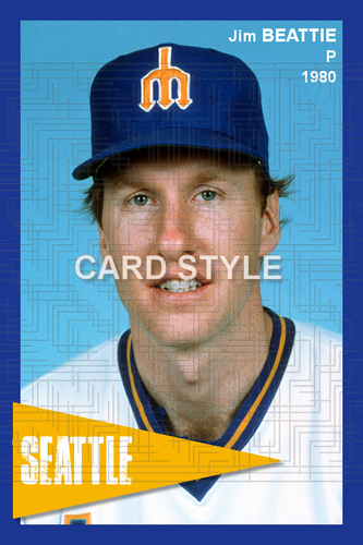 Jim Beattie - 1980 Seattle Mariners - choose a size - color print | eBay