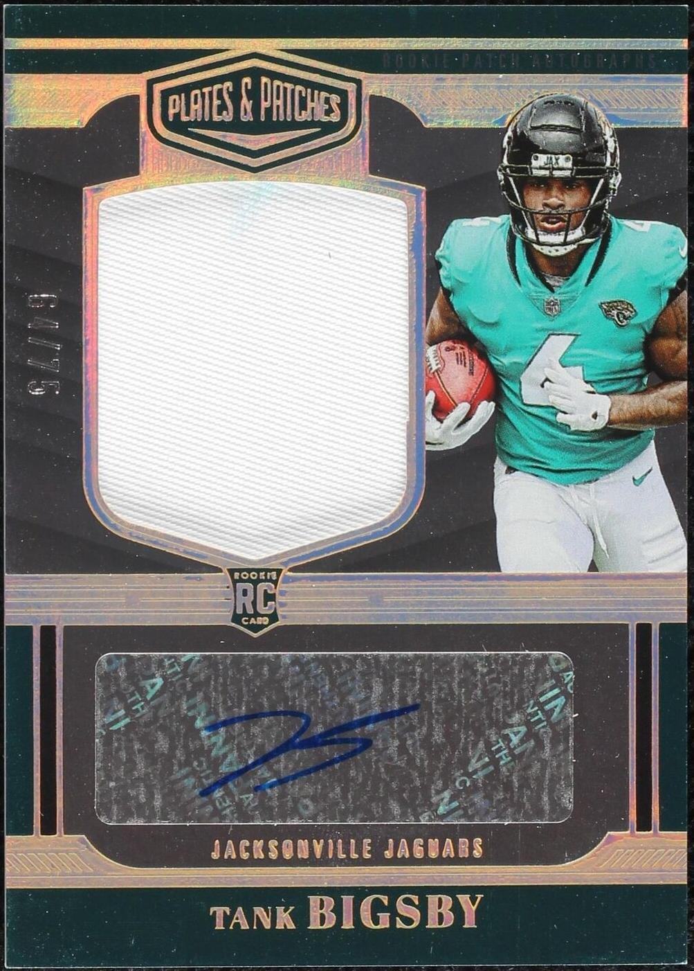 2023 Panini Plates & Patches - Rookie Patch Autographs Tank Bigsby #RPA ...
