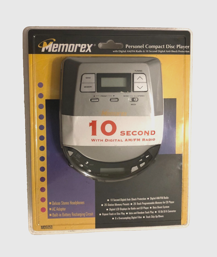 Memorex MD5050 Personal Compact Disc Player Digital AM/FM Radio 1997 ...