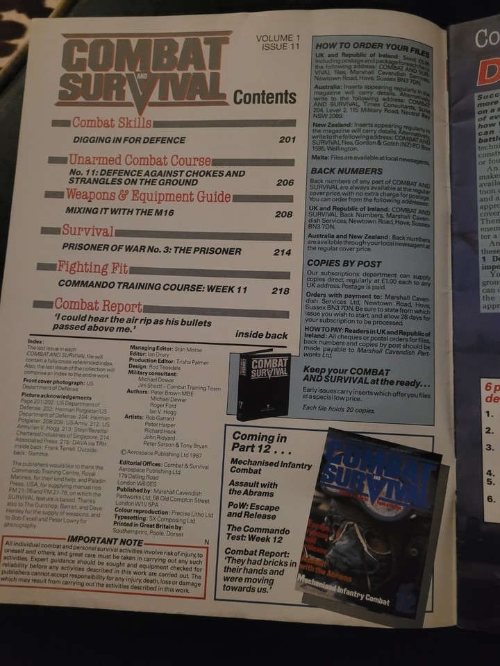 Combat & Survival Magazine, Volume 1 Issues 1-12, 12 magazines | eBay UK