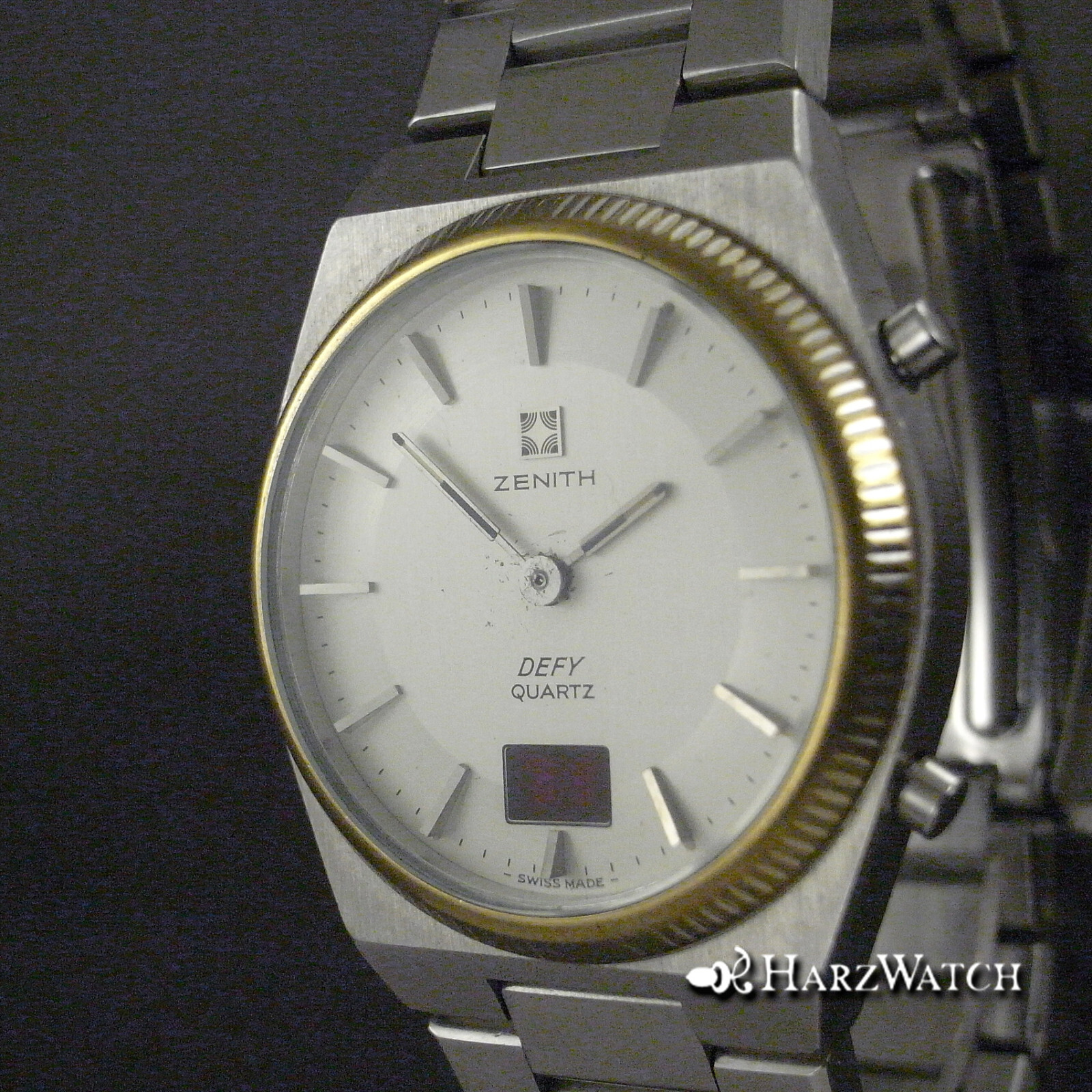 1975 ZENITH DEFY Quartz Armbanduhr Stahl Analog Digital red LED 35 mm ...