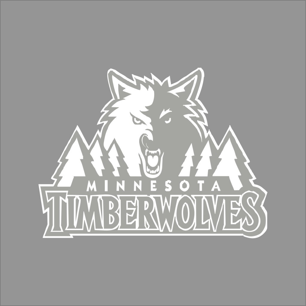 Minnesota Timberwolves #2 NBA Team Logo 1 Color Vinyl Decal Car Window ...