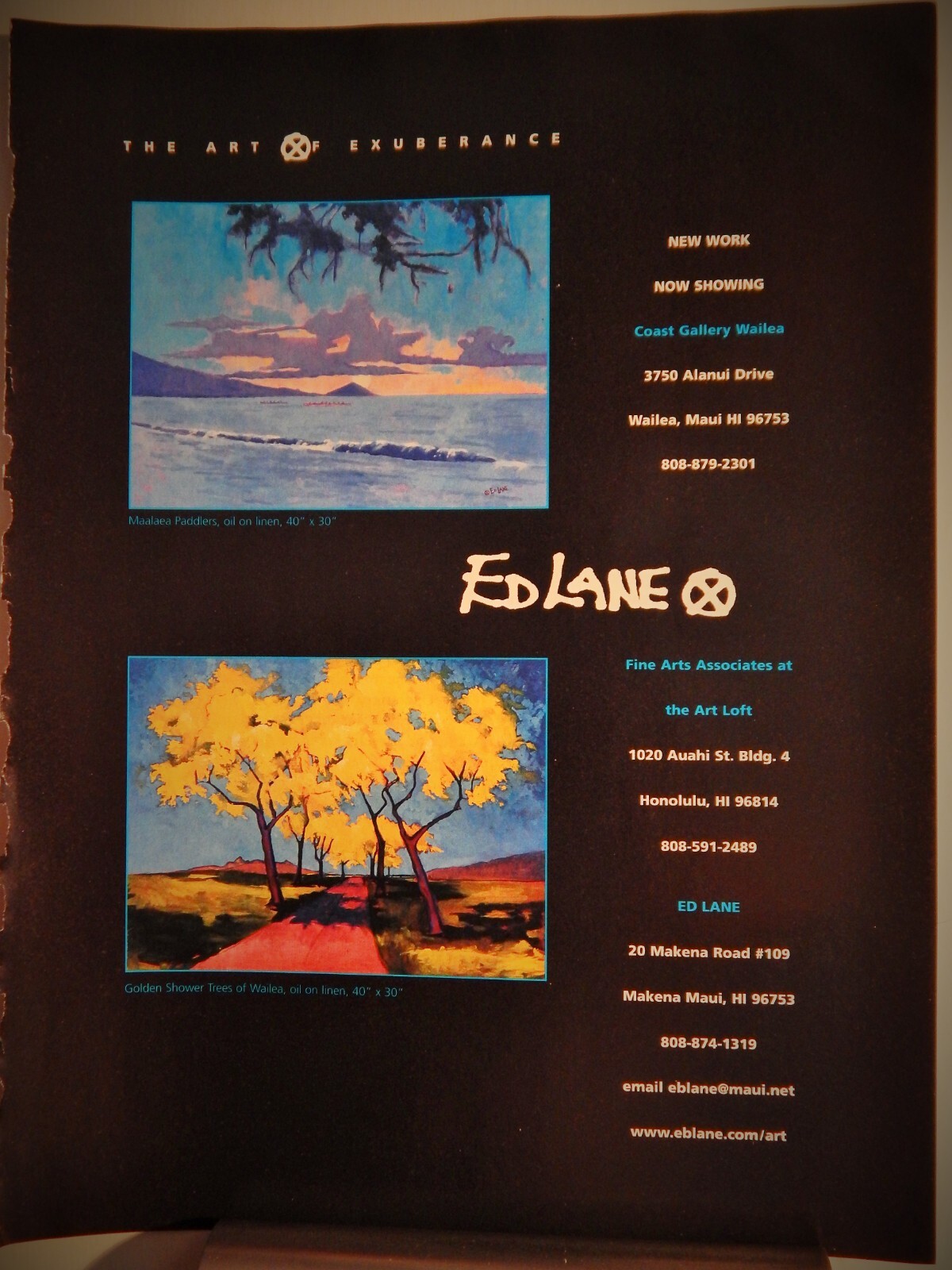 ED LANE ART PIECE VTG ORIG 1997 ADVERTISEMENT | eBay