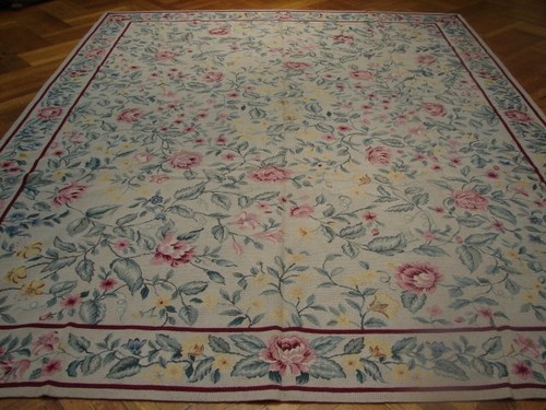 8x10' FRENCH COUNTRY FLORAL Needlepoint Rug 11015 | eBay