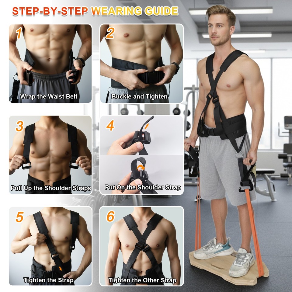 Squat Harness Vest for Resistance Band Workouts for Core and Leg ...