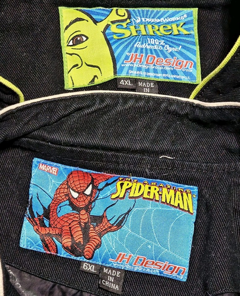 Rare Jeff Hamilton JH Design Shrek Amazing Spiderman Jacket LOT Bundle ...