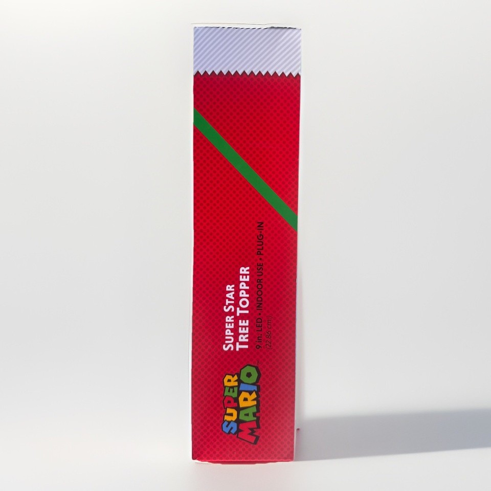 Super Mario Bros Super Star Light-up Tree Topper 9" Official Nintendo ...