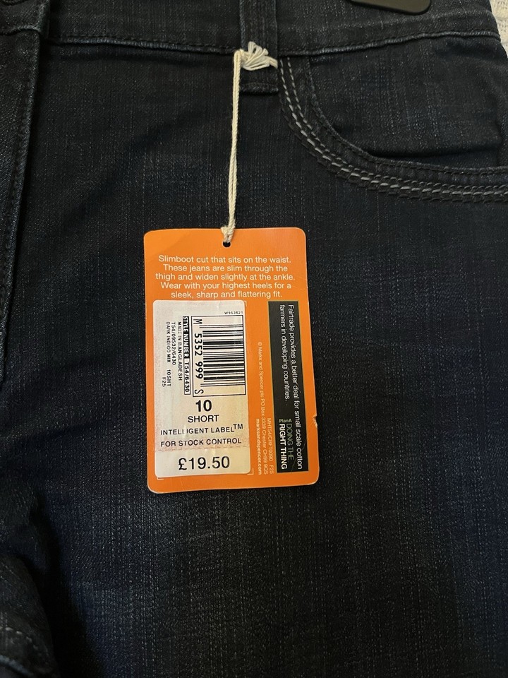 New with Tags Indigo Denim Slim Fit Boot Cut Jeans - Size 10 S Short ...