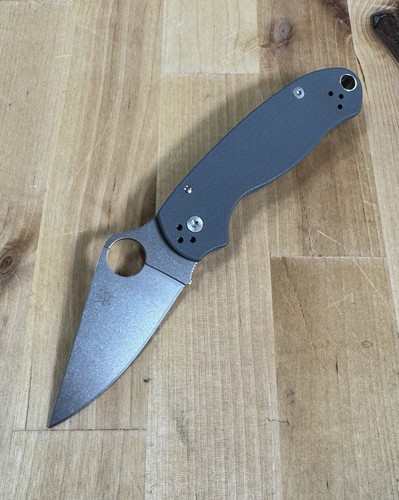 Spyderco Para 3 C223GPDGY Gray G-10 PM3 MAXAMET *FACTORY SECOND* | eBay