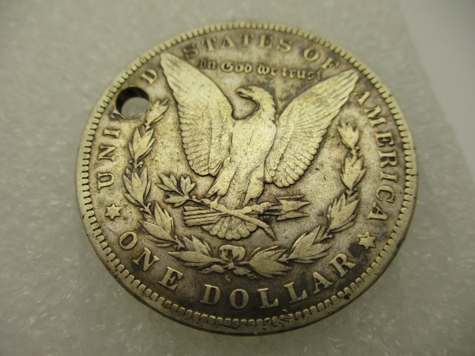 US Coin 1899 S Morgan Silver Dollar,holed, NO RESERVE! lot 25E | eBay