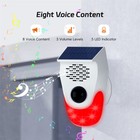 RF433 Outdoor Solar Voice Home Infrared Motion Sensor Wireless 120db ...