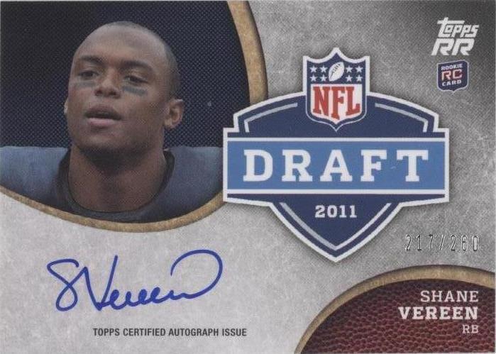 2011 Topps Rising Rookies - Draft Rookies Autographs Shane Vereen #DRA ...