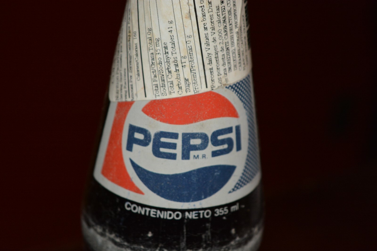 Ingredients Pepsi Bottle
