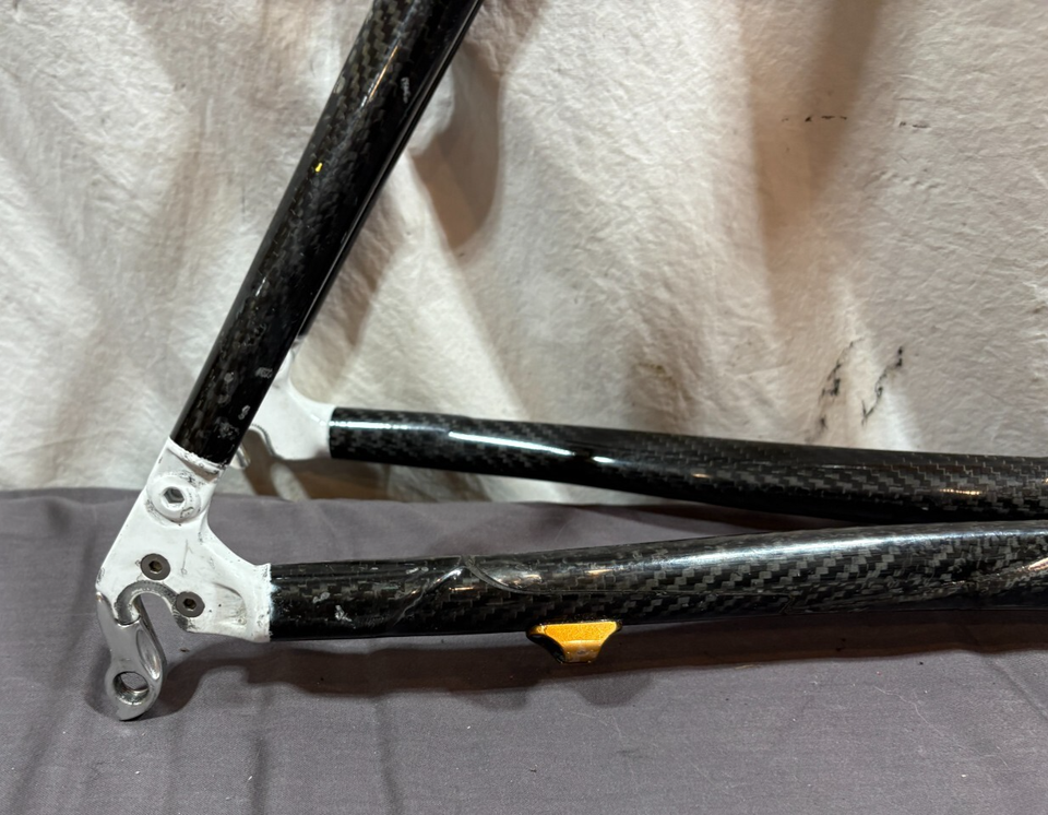 Orbea 51cm C-T Lightweight Carbon/Aluminum Road Bike Frame White/Orange ...