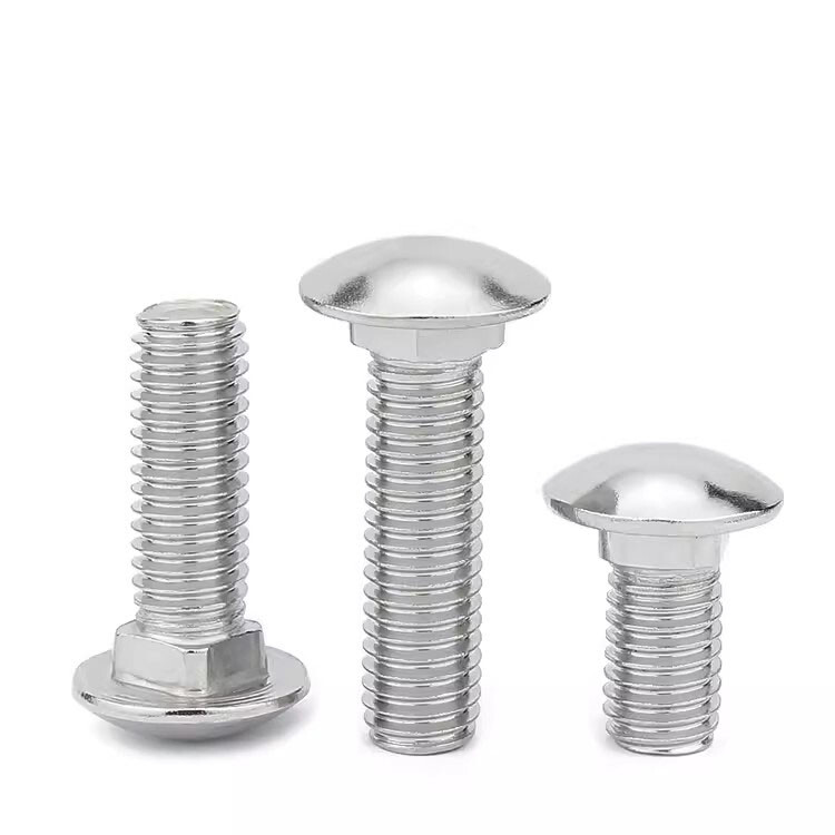 M3 M4 Carriage Screw Round head Bolt Square Neck Screws 8-40mm Length ...