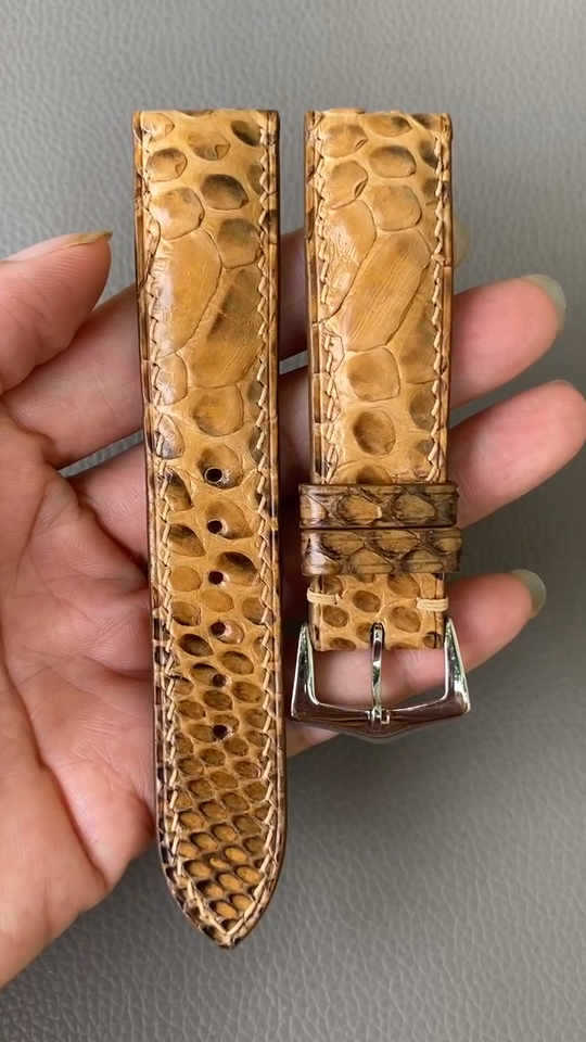 Genuine Snake Skin Watch Strap Band size14 15 16 17 18 19 20 21 22 23 ...