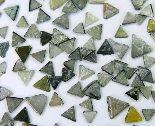 Natural Loose Diamond Rough Triangle Flat Industrial Use Gray Color 5. ...